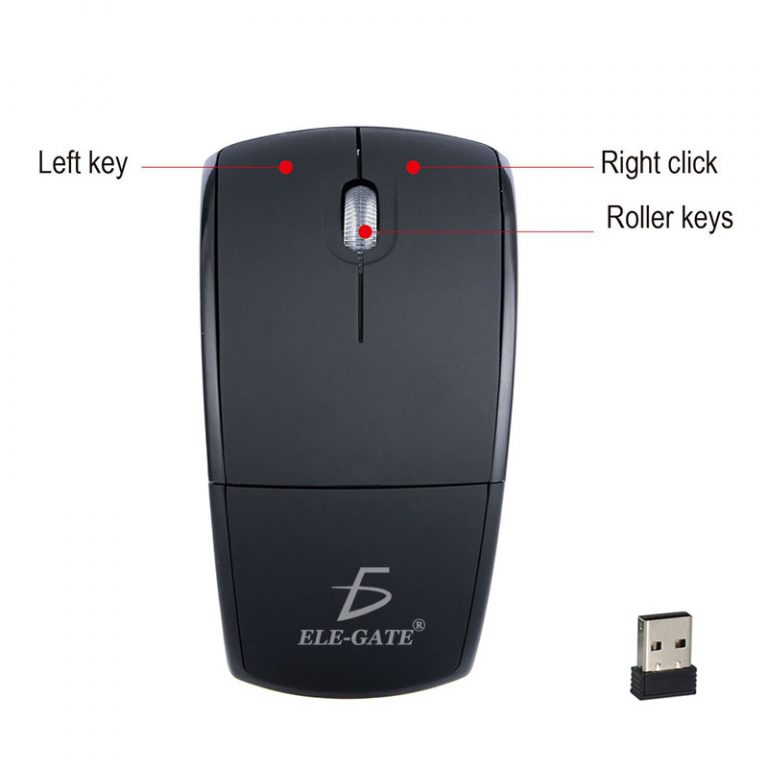Mouse Inalámbrico Plegable Wireless Abatible Dpi 1200 - ELE-GATE