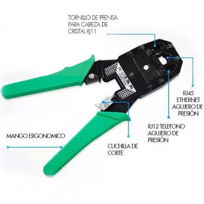 Pinzas Ponchadoras Rj45 Rj11 Rj12 Pelador Rematador – ELE-GATE