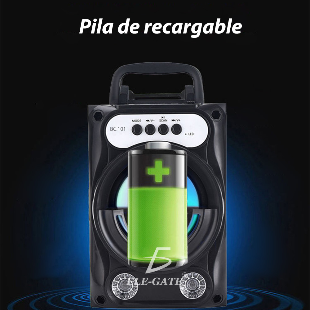 Bocina Portatil Bluetooth Recargable - ELE-GATE