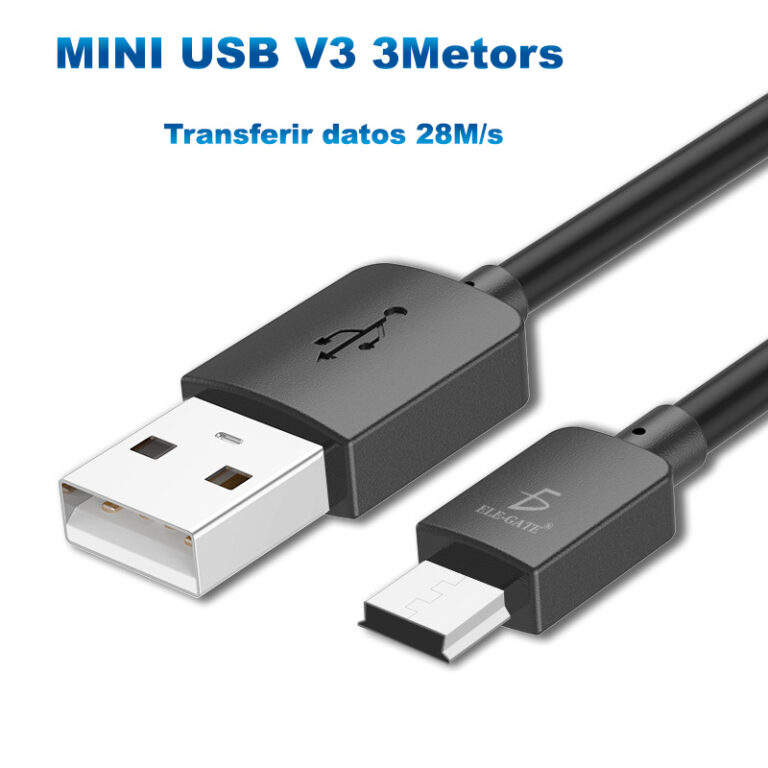 Cable Mini USB 3 Metros | -40% Descuento | Transferir Datos – ELE-GATE