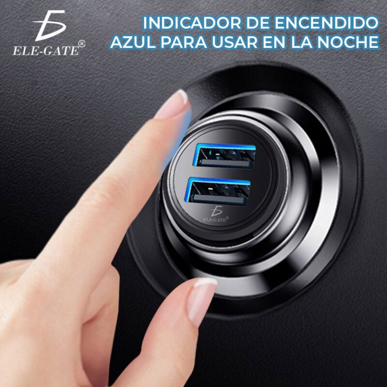 Turbo Cargador Para Auto Carga Rapida Qc 3.0 | 2 Puertos Usb – ELE-GATE