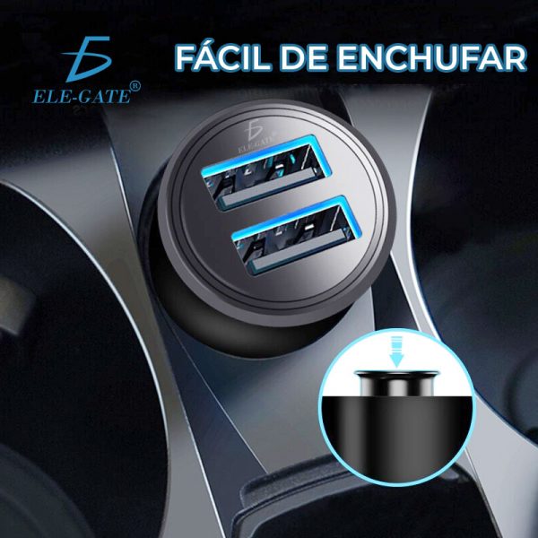 Turbo Cargador Para Auto Carga Rapida Qc 3.0 | 2 Puertos Usb – ELE-GATE