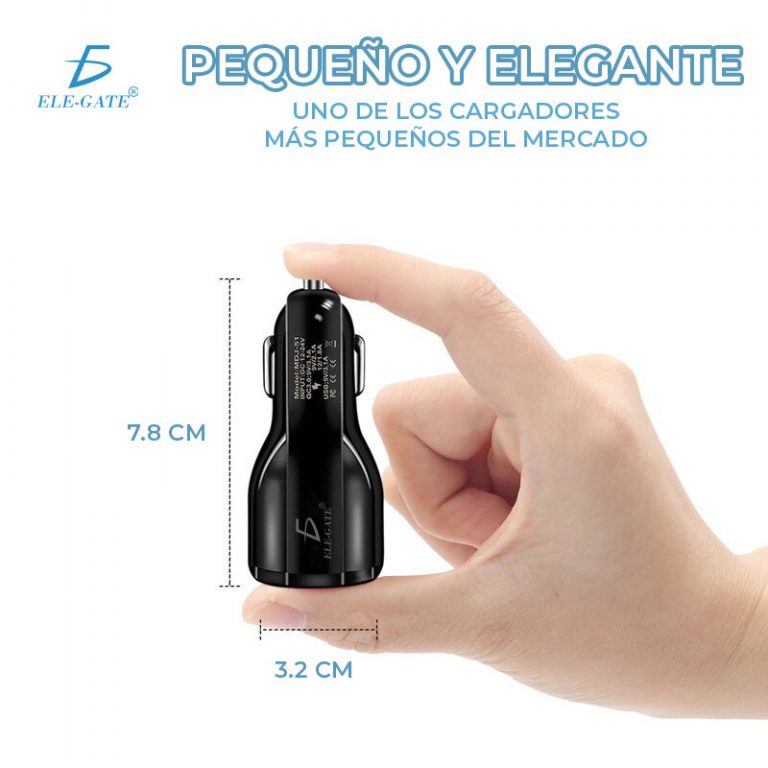 Turbo Cargador Para Auto Carga Rapida Qc 3.0 | 2 Puertos Usb – ELE-GATE