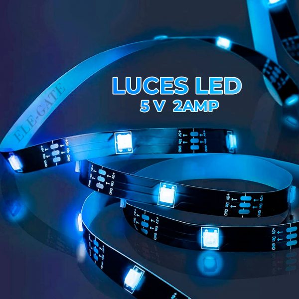 Tira De Luces Led Rgb 5050 5M Seguridad Para Festa Coche Luces ...