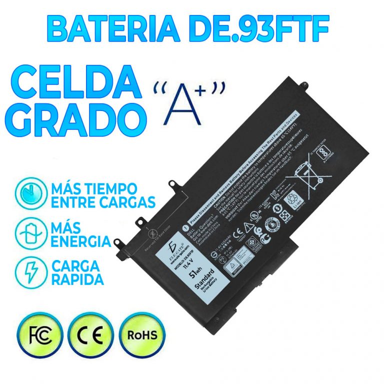 Batería Laptop Compatibile Dell 93ftf 093ftf Latitude 5580 5480 5280 ...