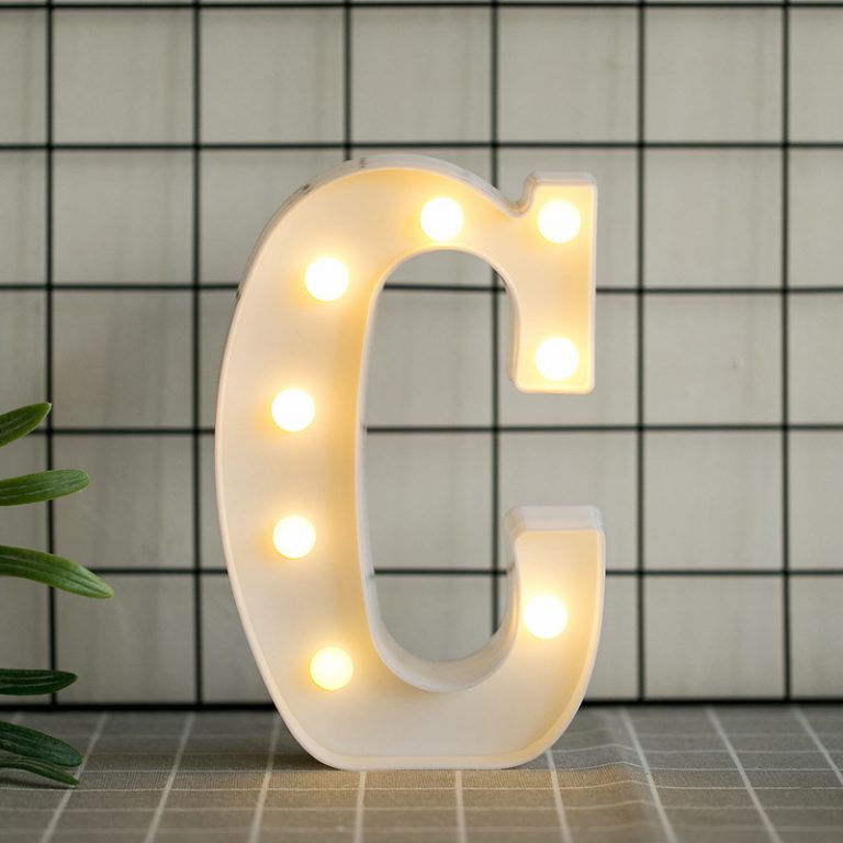 Led Letras C 3d Luces Foco Lampara Decora Abecedario – ELE-GATE
