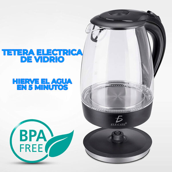 Tetera Eléctrica de Vidrio LED 2L | Apagado Automático … – ELE-GATE