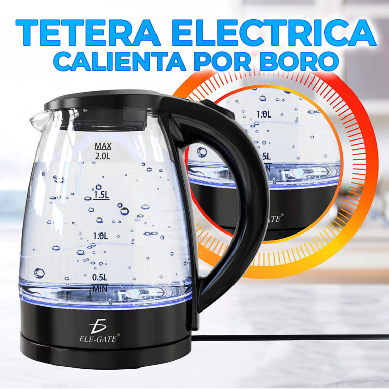 Tetera Eléctrica de Vidrio LED 2L | Apagado Automático … – ELE-GATE
