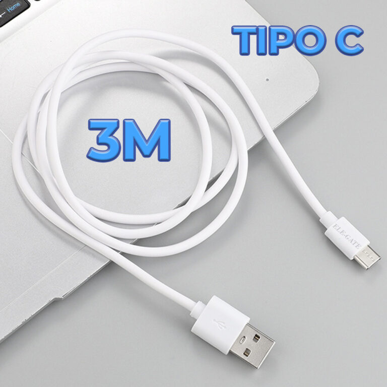 Cable USB - Tipo C IPHONE Carga Rápida 3 metros Super Flash - ELE-GATE