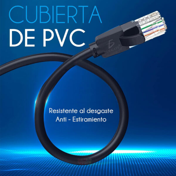 Cable para Red Cat7 Vention RJ45 Ethernet UTP Negro 3m - ELE-GATE