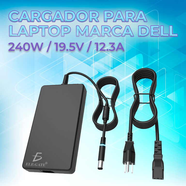Cargador para Laptop Compatible con Dell 240W 19.5V 12.3A Conector de 7.4x5.0mm - ELE-GATE