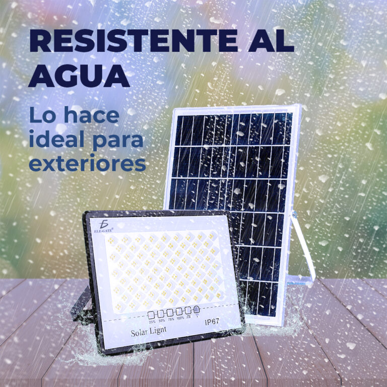 Luz Led de 50W con Panel Solar para Uso en Exterior – ELE-GATE