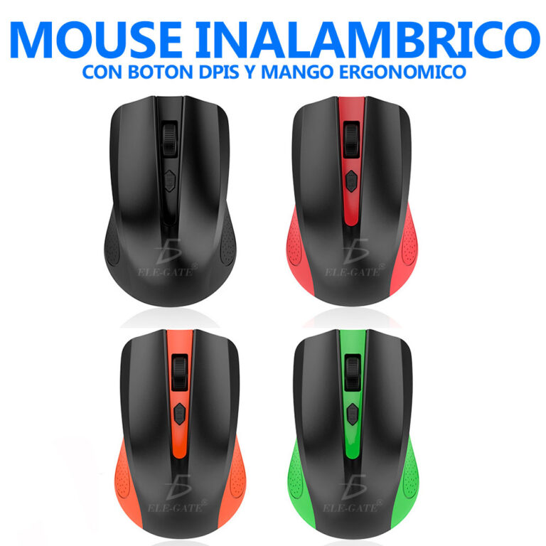 Mouse Inalámbrico Ergonómico 5 Niveles Receptor USB, Seguimiento Óptico ...