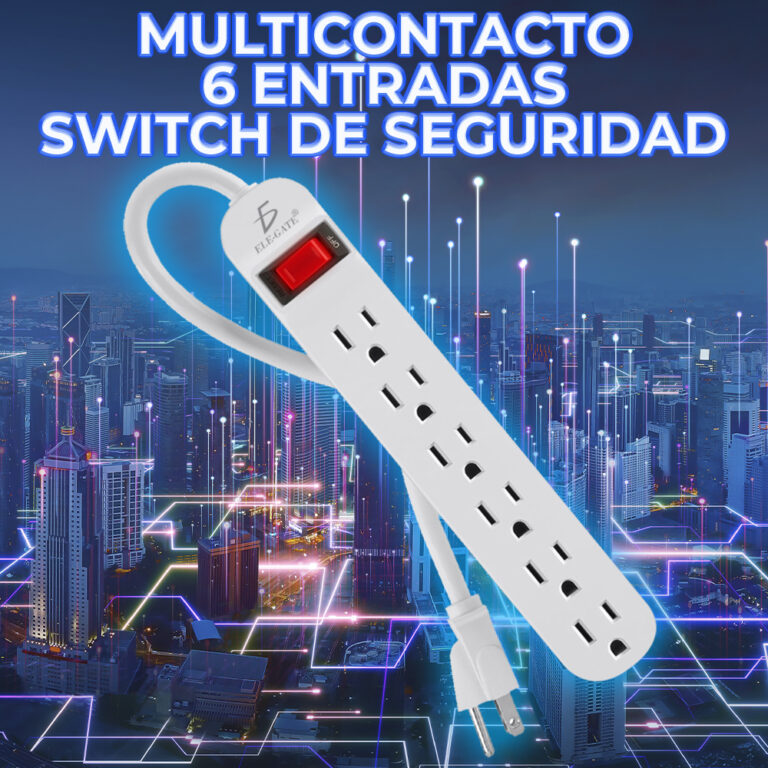 Multi Contactos de 6 Puertos - Conexión Versátil para Tus Dispositivos - ELE-GATE