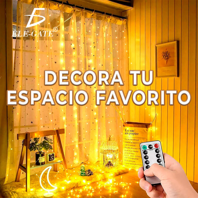 Cortina de Luces LED con Control Remoto: 8 Modos para Crear un Rincón ...