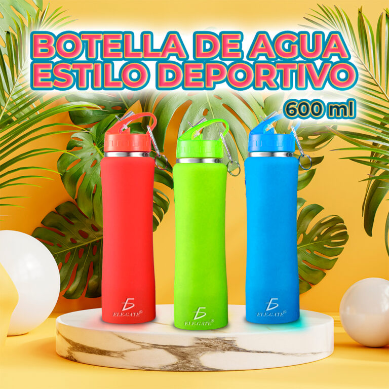 Botella Deportiva Aislada de Acero Inoxidable de 600 ml - Capacidad ...