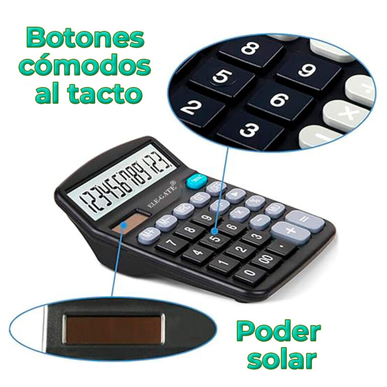 Calculadora Solar 12 Dígitos ELE-GATE | México – ELE-GATE