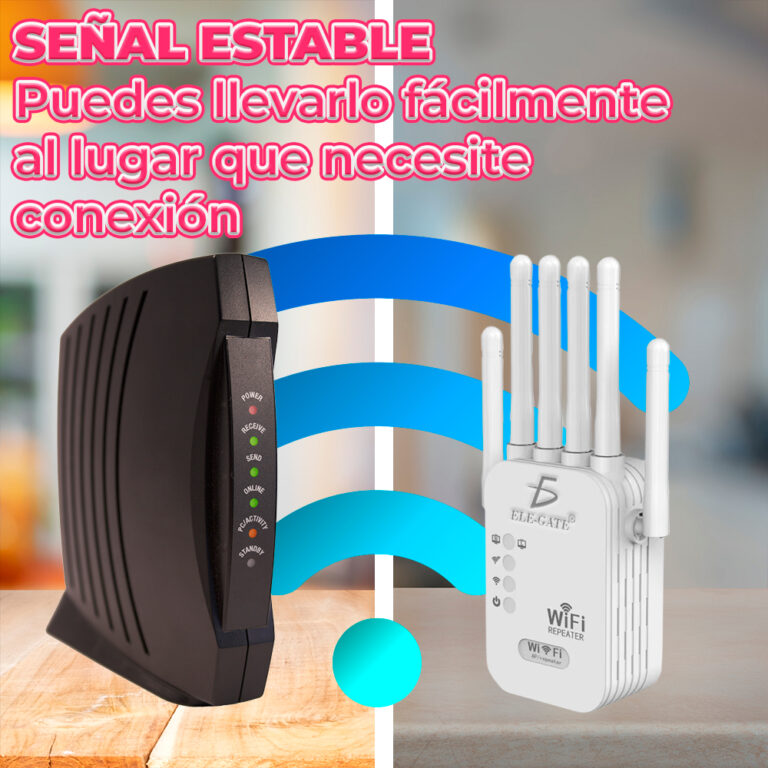 Extensor Wifi 1200 Mbps 6 Antenas | Doble Banda -17% $250 – ELE-GATE