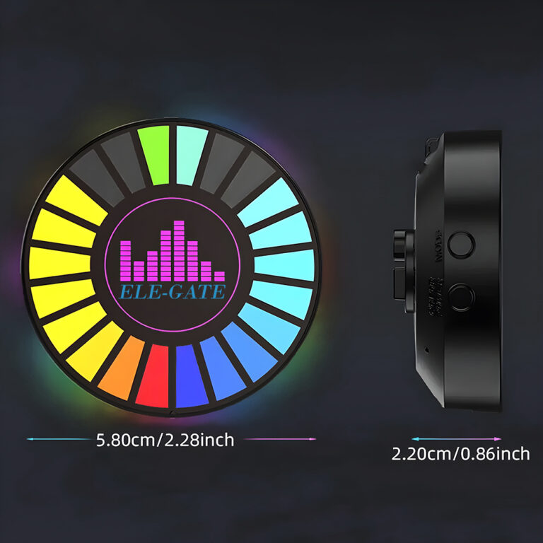 Luces Rítmicas Circulares RGB con Entrada tipo C y 5 efectos de Luz ...