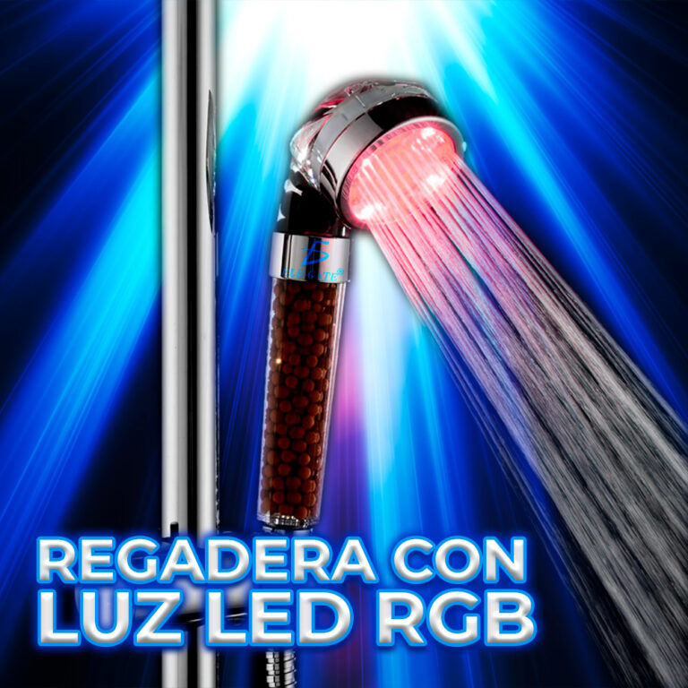Regadera de Baño con Luz LED RGB con Piedras Filtrantes – Relajación ...