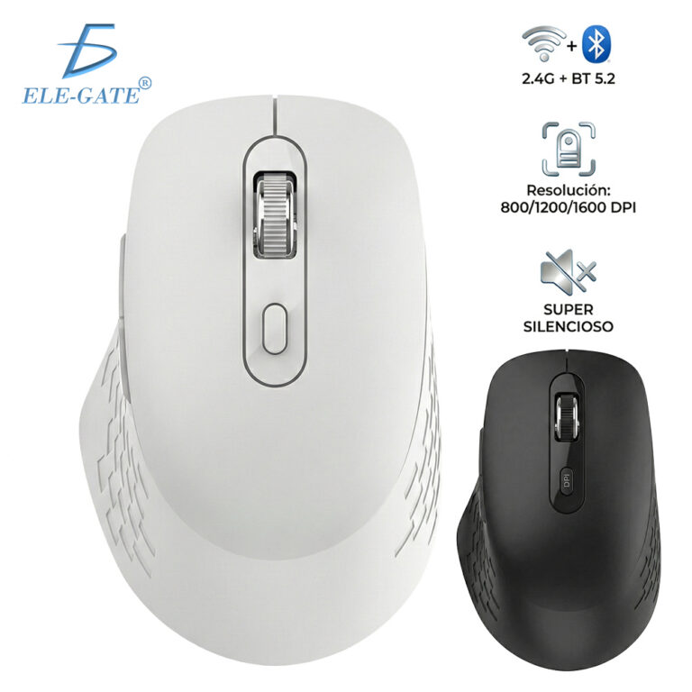 Mouse Inalámbrico Silencioso Blanco y Negro | Envío Gra… – ELE-GATE