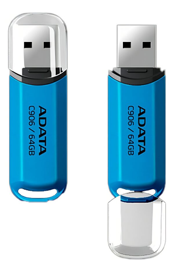 Memoria USB 64GB ADATA C906 2.0 Flash Drive Azul AC906-64G-RWB – ELE-GATE